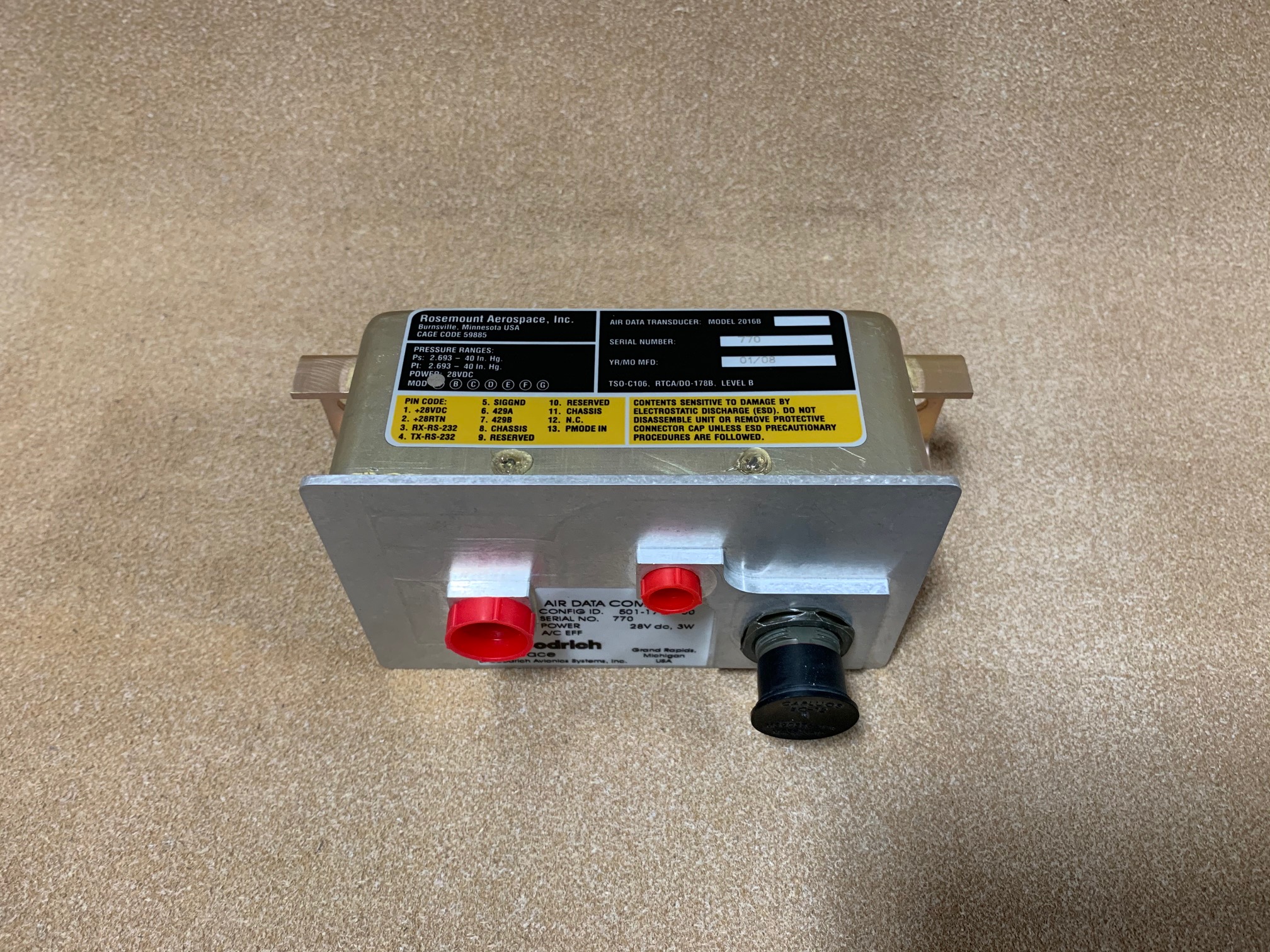501-1797-00 – ADC-3000 – AIR DATA COMPUTER – Avionics Sales Corporation
